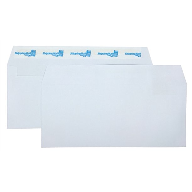 (100) ShippingMailers Brand 4 1/8 x 9 1/2 White #10 Envelopes /w Self ...