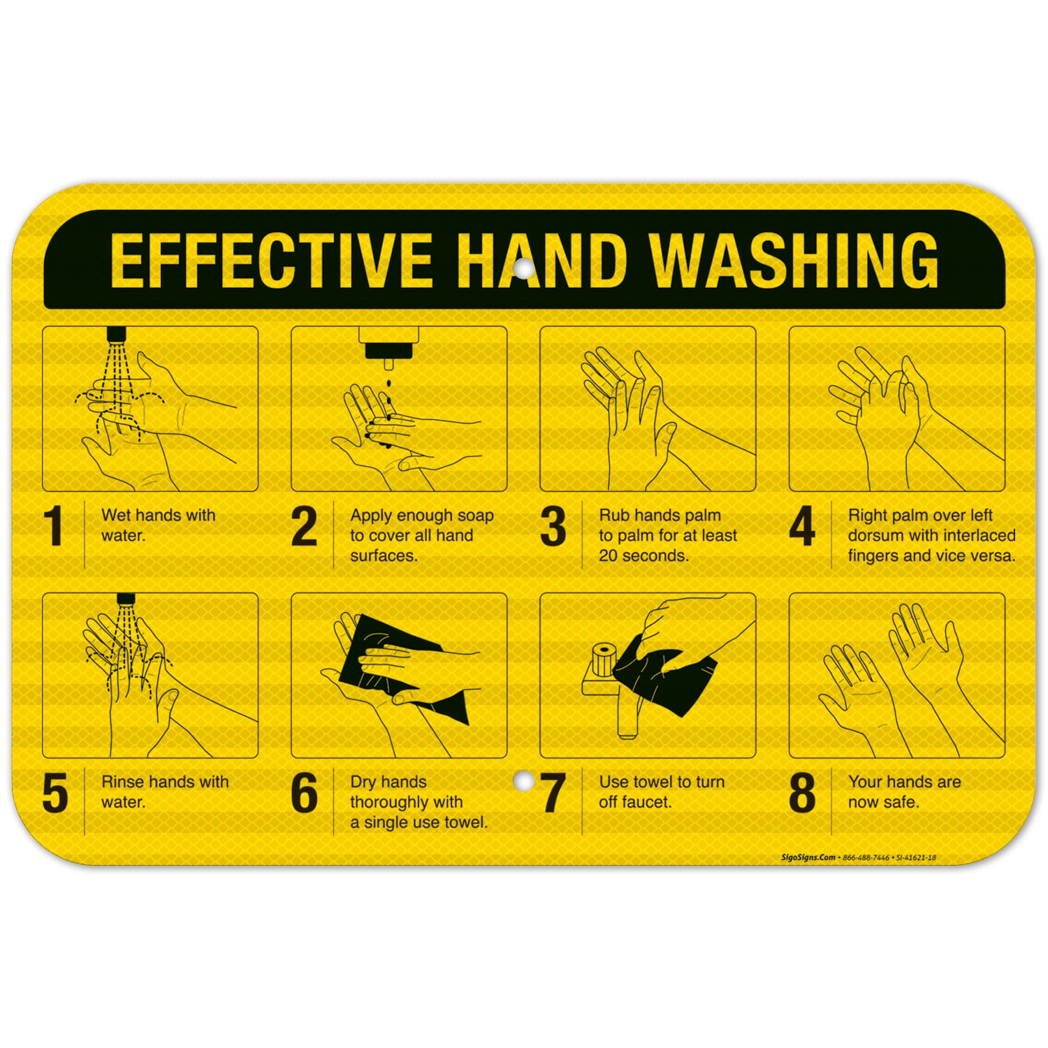 Hand Washing Sign, - Walmart.com