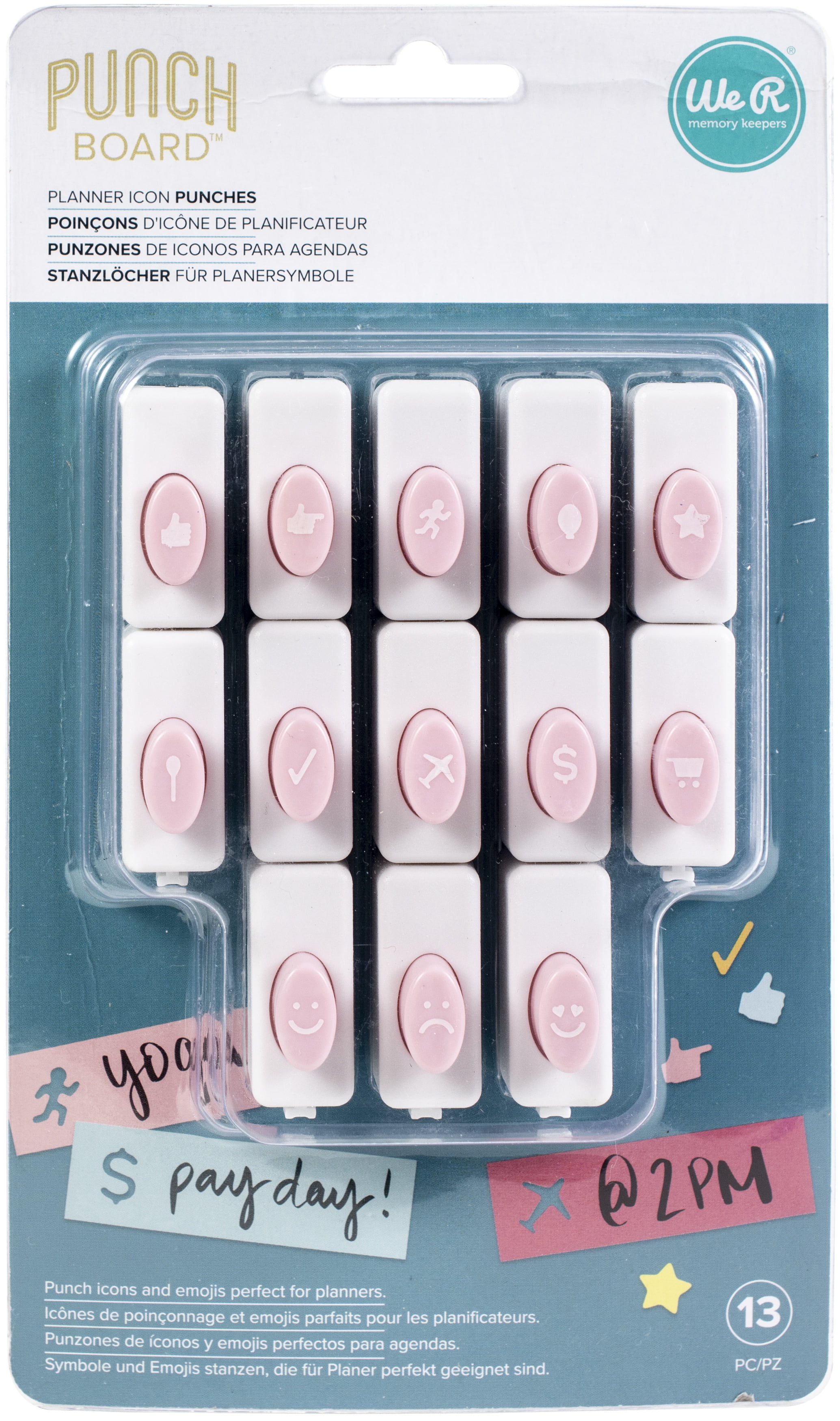 We R Memory Keepers Word Punch Board Punches-Planner Icons - Walmart.com