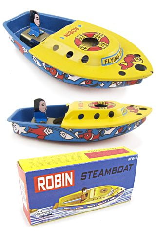 Robin Steamboat Tin Toy Boiler Boat - Walmart.com