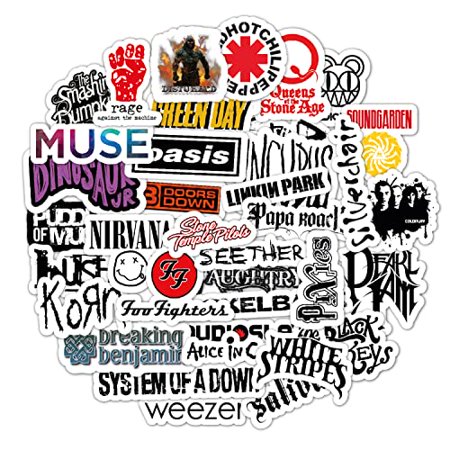 VictorySell Rock Band Stickers for Adults, 36 Pieces of Self-Adhesive ...