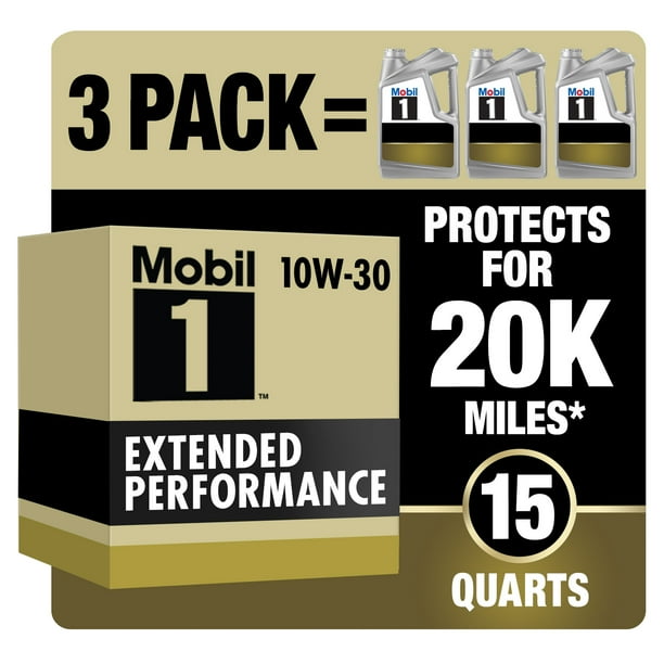 Mobil 1 Extended Performance Full Synthetic Motor Oil 10W-30, 5 qt (3 ...