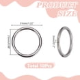16Pcs 304 Stainless Steel Linking Rings Round Ring Solid Stainless ...