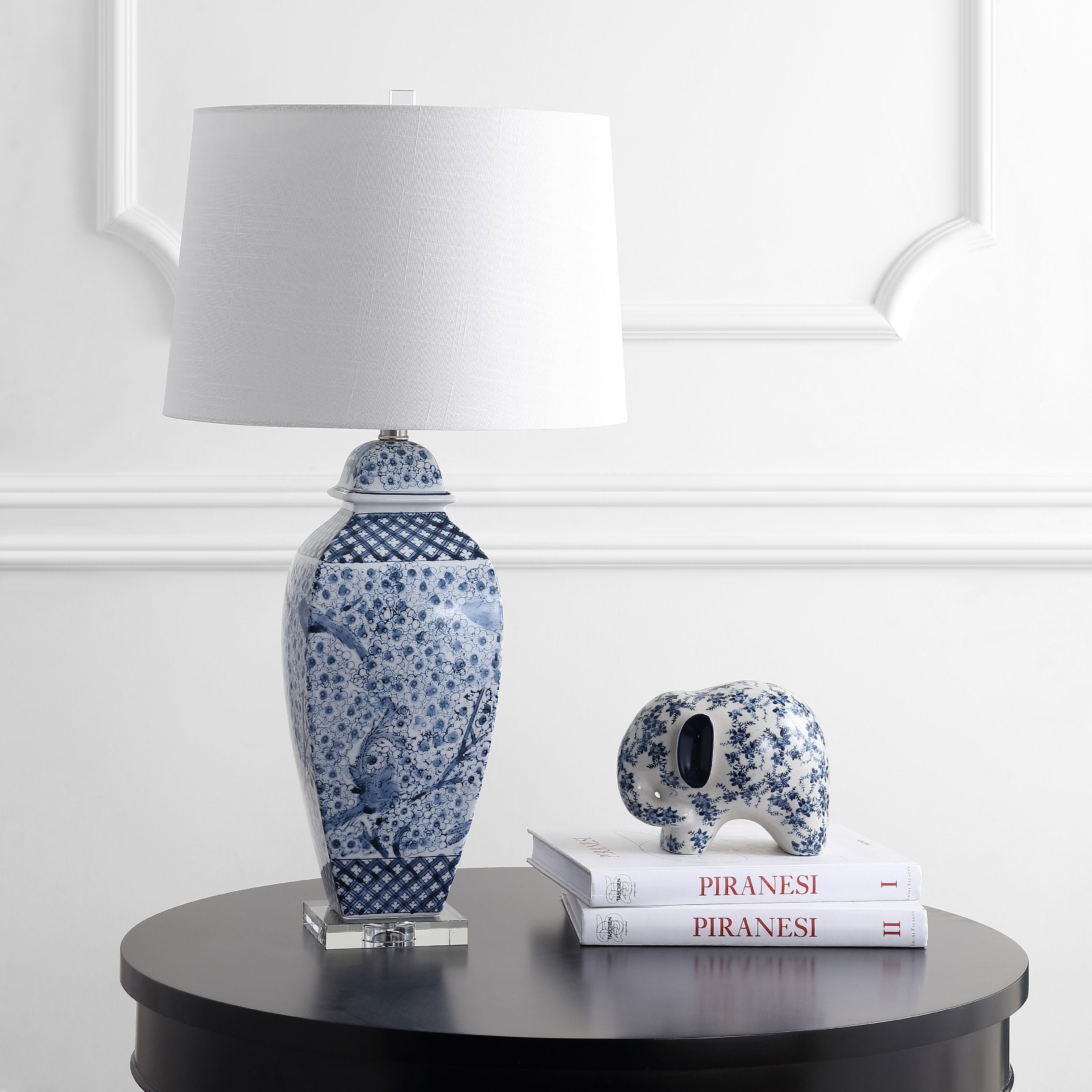 Safavieh Braeden Floral 30 in. H Table Lamp, Blue/White - Walmart.com