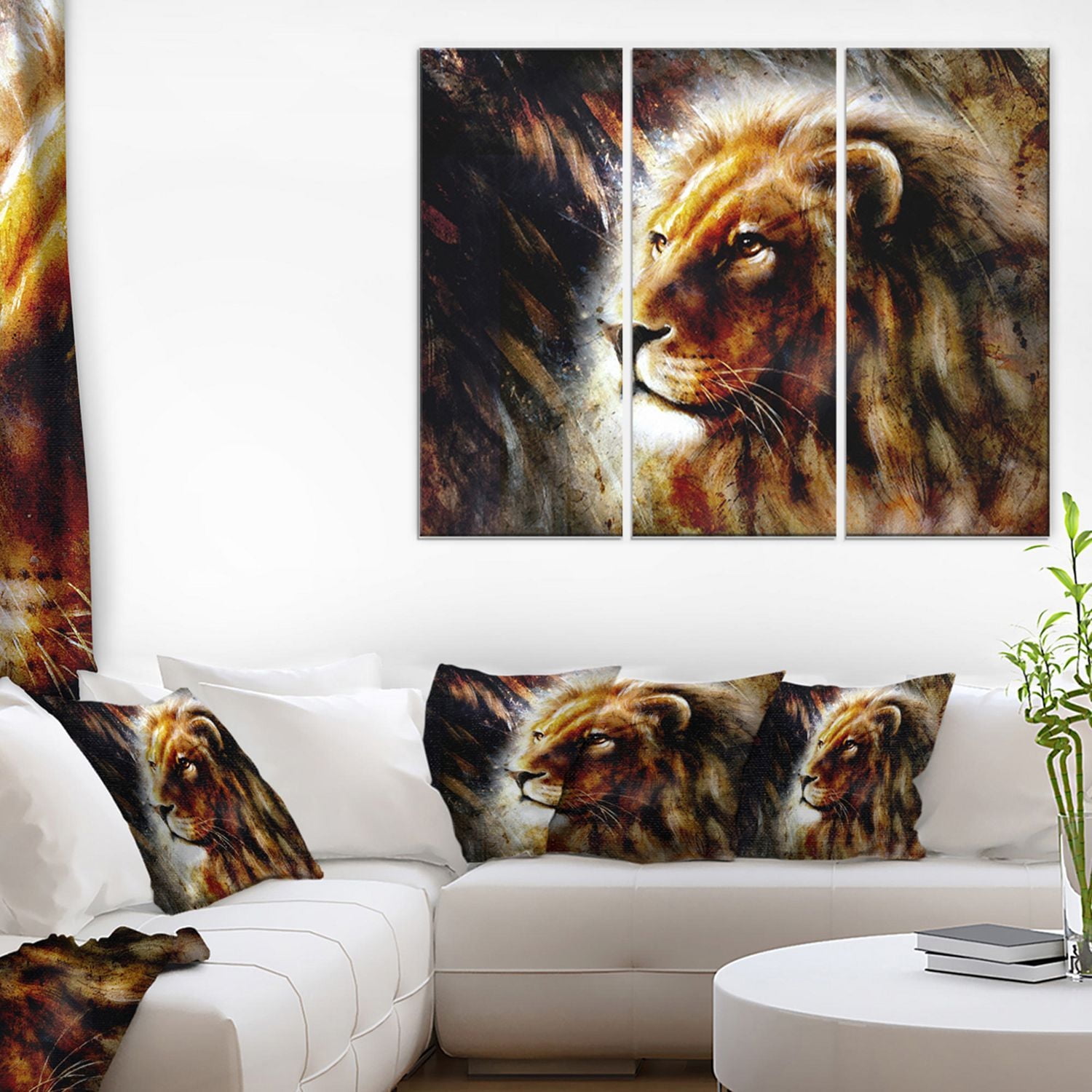 Click here for Designart Design Art Majestically Peaceful Lion Ca... prices