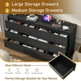 "ChVans 9-Drawer Black Dresser, 63"" - Charging Station, Modern Wood ...