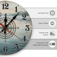 2D Flat Wall Clock Art Print, Silent Non Ticking Battery Operated ...