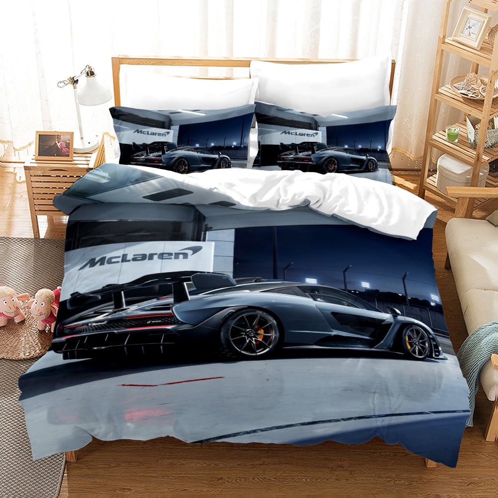 Race Car Racing Car Comforter Cover Set Twin Size 3 Pieces 3D Printed ...