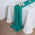 Efavormart 6FT Turquoise Premium Chiffon Table Runner for Party Dining ...