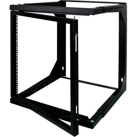 Vertical Cable Data Rackmount 8U Open Wall Mount Frame Rack with Hinge ...