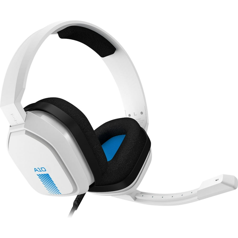 Logitech Astro Gaming A10 White / Blue Wired Stereo Gaming Headset for ... Logitech Astro Gaming A10 White / Blue Wired Stereo Gaming Headset for ...