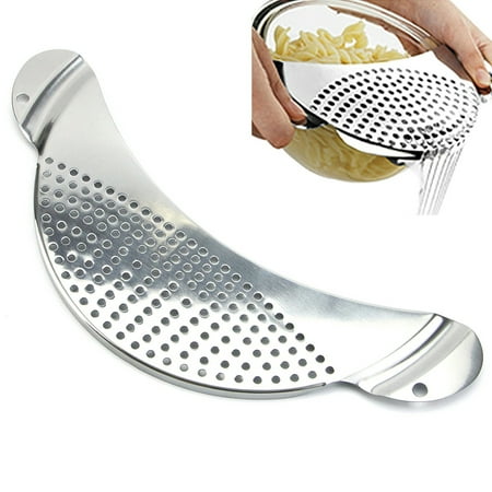Meidiya Stainless Steel Pot Strainer,Hand Held Pot Drainer with Handle ...