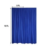 Efavormart 2 Pack | Royal Blue Fire Retardant Scuba Polyester Curtain ...