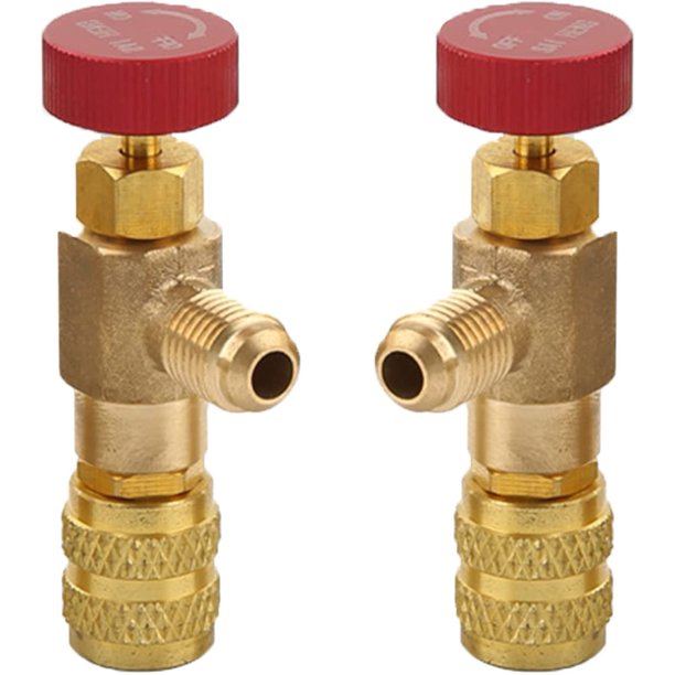 2 Pieces Adapter Liquid Safety Valve, R410A R22 Safety Valve ...