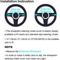 3Pcs Set Fashion Fluffy Fuzzy Wool Fur Soft Car Steering Wheel Cover ...