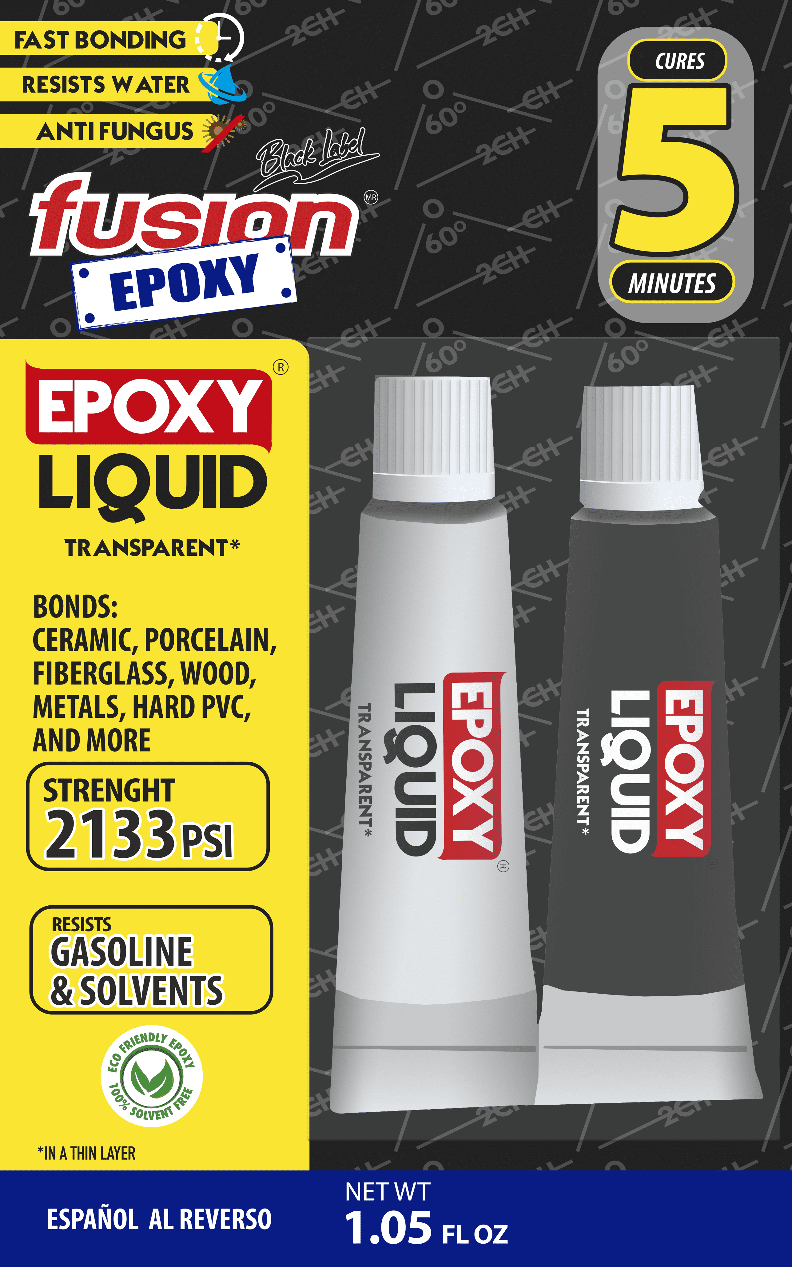 Fusion Epoxy | Epoxy Liquid Clear | 5 Minute Set Time | Twin Tubes | 1. ...