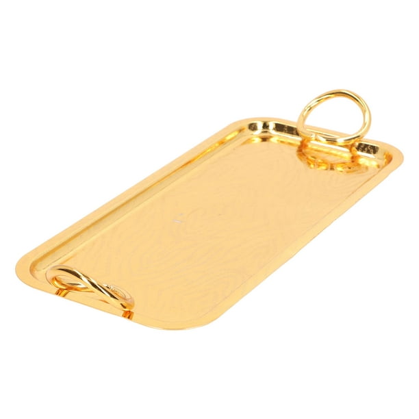 Decorative Rectangular Display Tray,Rectangular Tea Cup Tray Gold Fruit ...
