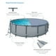 Funsicle 14 ft Oasis Round Above Ground Metal Frame Swimming Pool ...