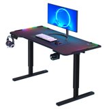 Hyasfey 140x60CM Gaming Desk, 3 Levels Electric Lift Standing Desk ...