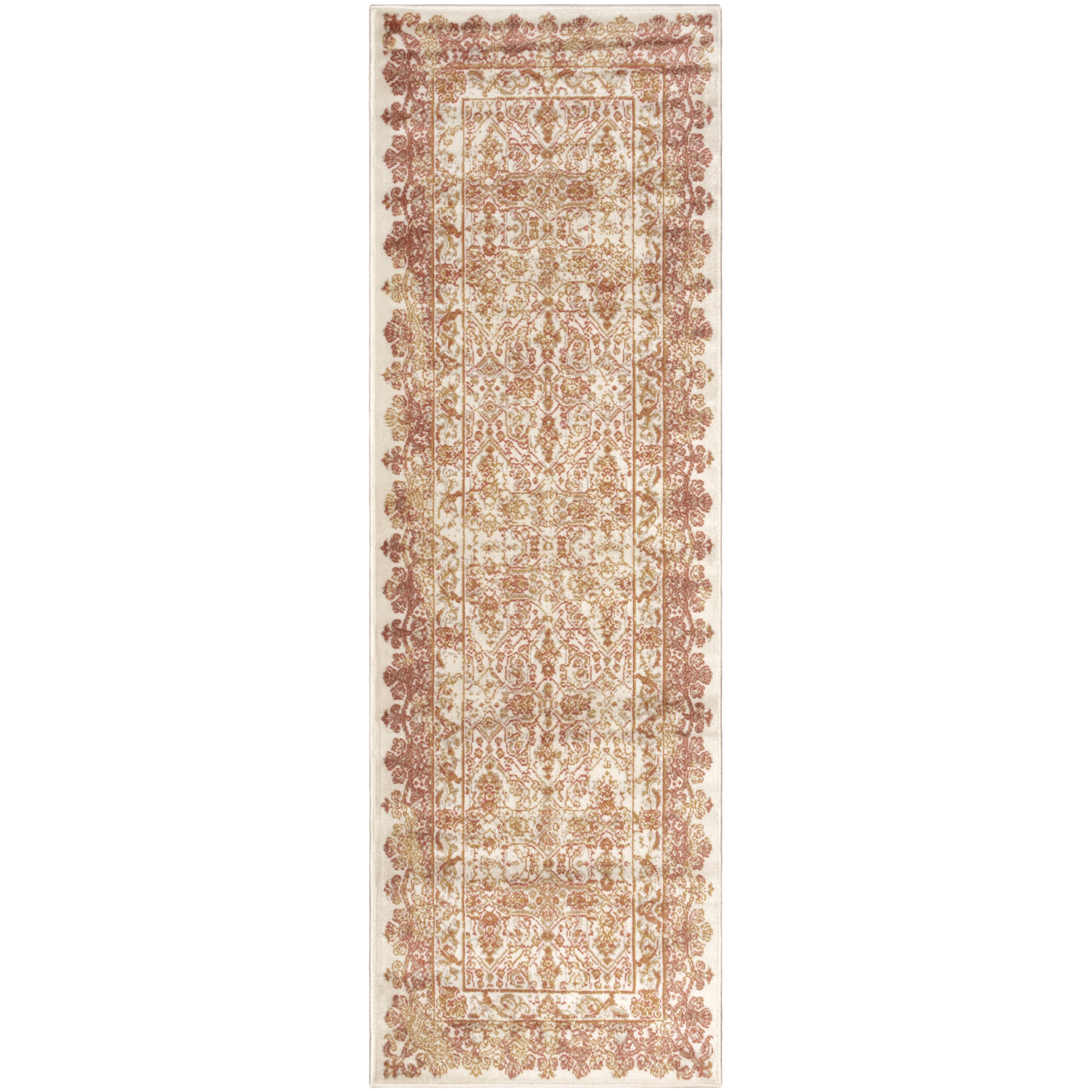 Myel Oriental Mid-Century French Pattern Area Rug Tuscan / 2.6 ft. x 8 ...