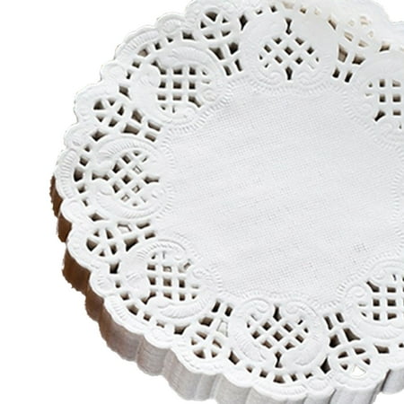 White Lace Round Paper, Precise Cutting Oil Absorbing Paper 150pcs Food ...