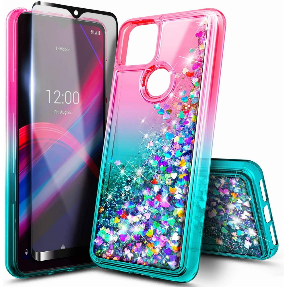 T Mobile Revvl 4 Plus Phone Case With Tempered Glass Screen Protector Full Coverage Nagebee