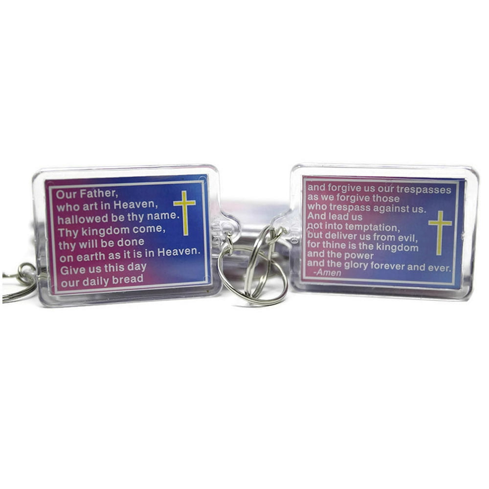 Acrylic Lord'S Prayer Key Chains - Party Favors - 12 Pieces - Walmart ...