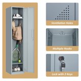 MIIIKO Office Storage Lockers for Employees, 71" Slim Metal Storage ...