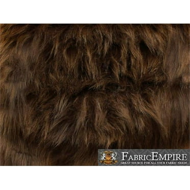 Faux Fur Fabric Long Pile Candy Shaggy BLACK/ 60" Wide / Sold by the ...