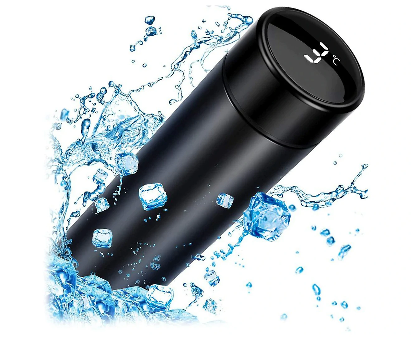 Botella de agua de 500 ml/17 oz con pantalla LED inteligente y control ...