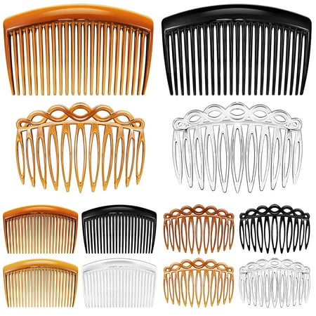 24 Pieces French Hair Side Combs Set Plastic Twist Comb Hair Clip Combs ...