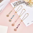 4Pcs Alloy Sun Pendant Decorations Natural Green Aventurine & Amethyst ...