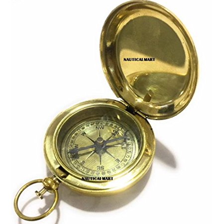 NauticalMart Handmade Brass Push Button Compass -Direction Compass ...