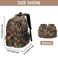 ALAZA Golden Palm Leaves Print Student Backpack School Bookbag Large ...