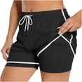 Yifymode Women's 2 in 1 Athletic Running Shorts High Waisted Workout ...