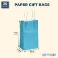 25-Pack Blue Small Gift Bags with Handles - Paper Bags for Birthday ...