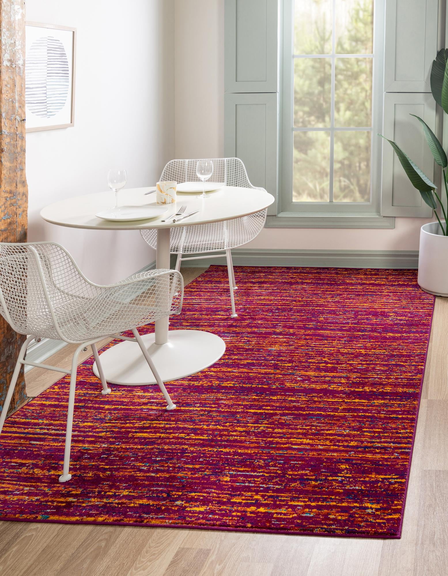 Rugs.com Calypso Collection Rug – 8' x 10' Pink Medium Rug Perfect For ...