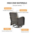 POCASSY Swivel PE Wicker Rattan Outdoor Rocking Chairs Set with Side ...