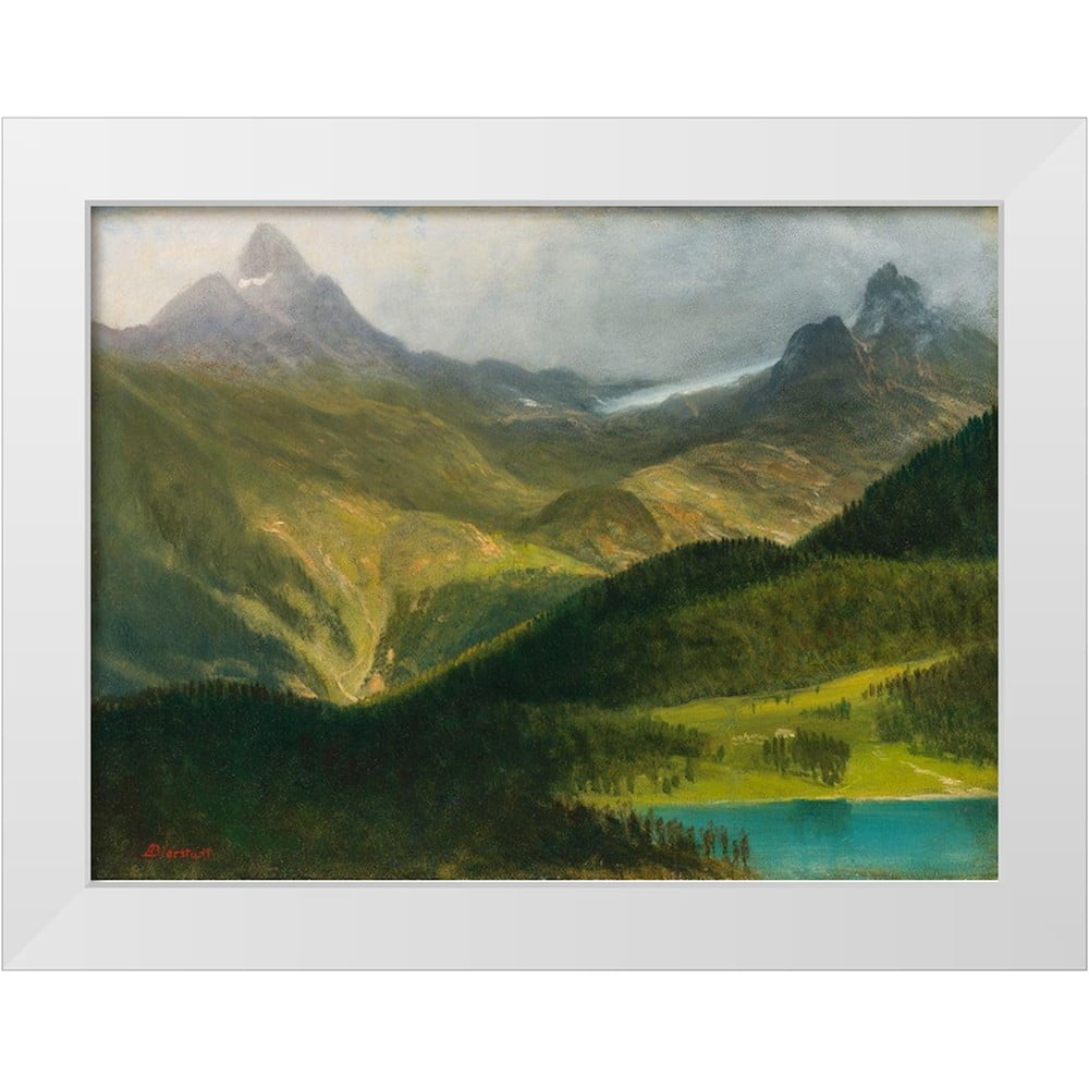 Bierstadt, Albert 18x14 White Modern Wood Framed Museum Art Print ...