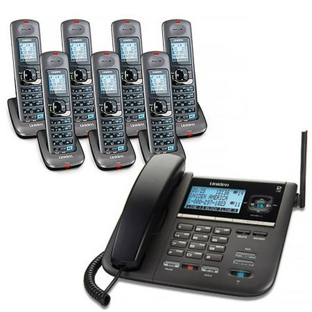 Uniden DECT4096-7 Corded/Cordless Phone Combo w/ 7 Extra Handsets ...