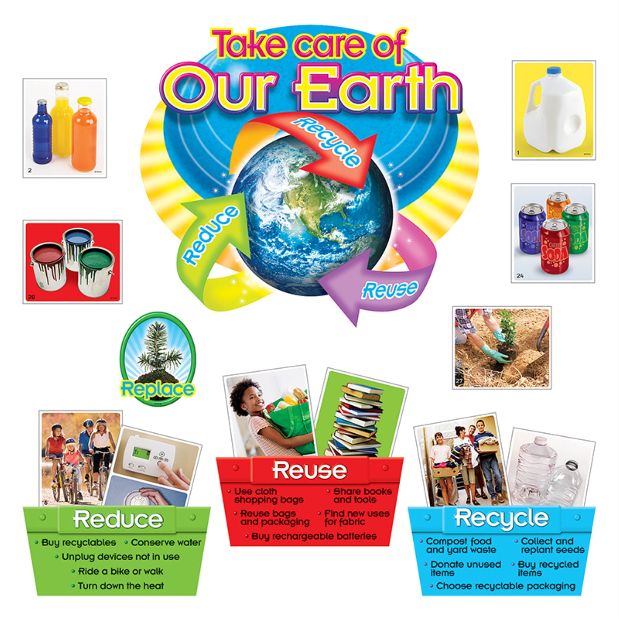 Reduce, Reuse, Recycle Bulletin Board Set - Walmart.com