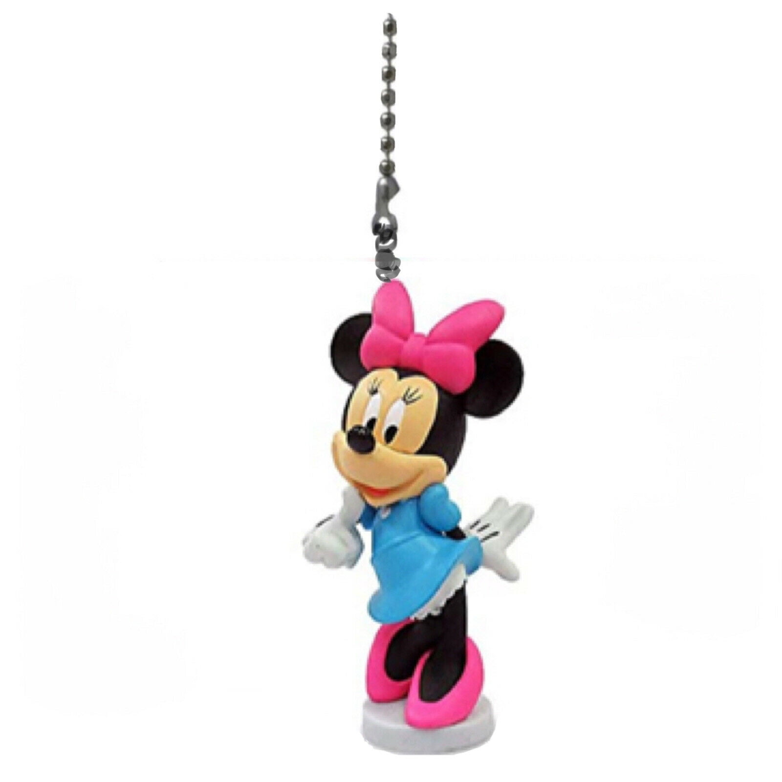 Blue Minnie Mouse Pvc Fan Lamp Light Pull Chain Figure Figurine Disney ...