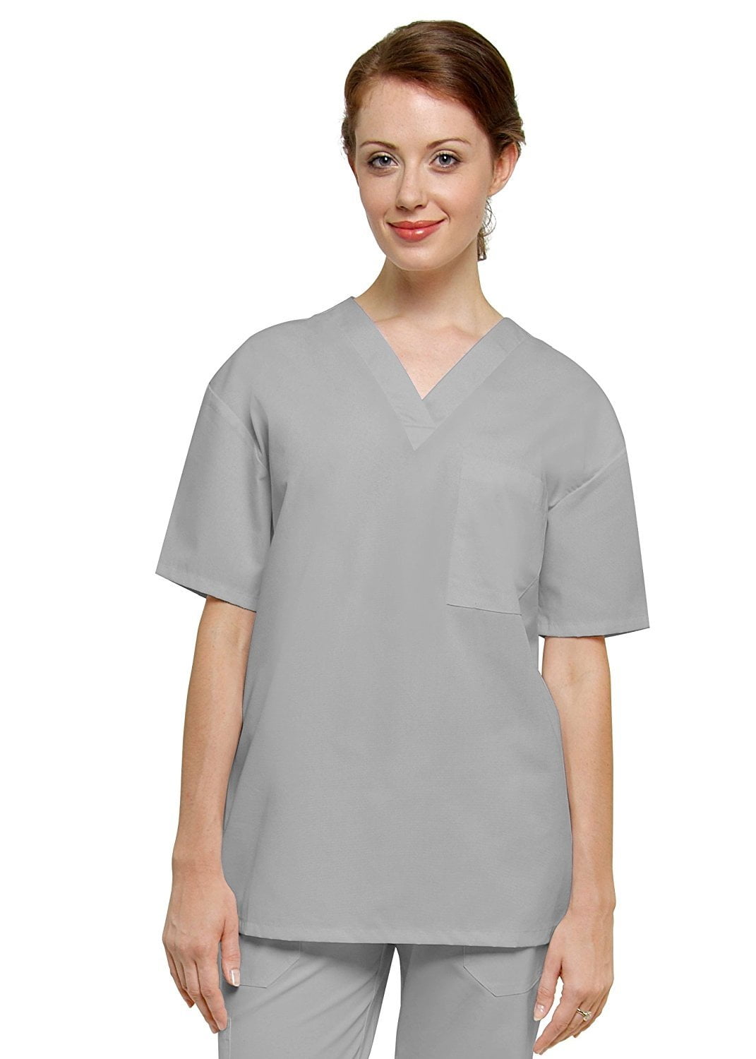 Adar Universal Unisex Scrubs - V Neck Tunic Scrub Top - Walmart.com