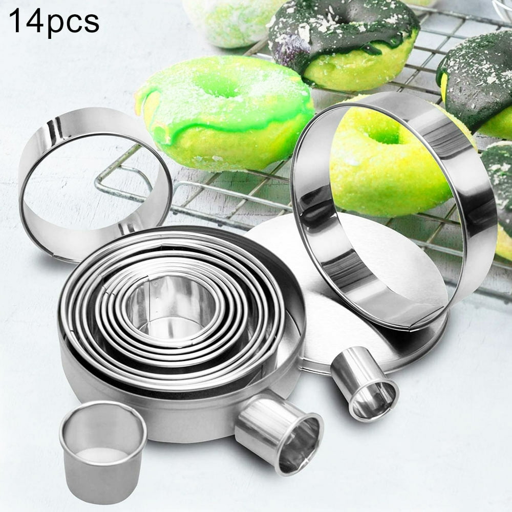 SPRING PARK 14Pcs Round Cake Baking Mold Mousse Ring Molds Circular ...