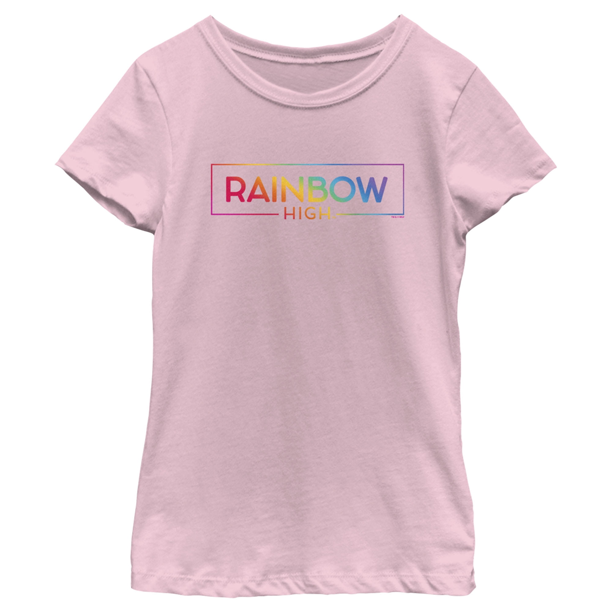 Girl's Rainbow High Colorful Classic Logo Graphic Tee Light Pink Medium ...