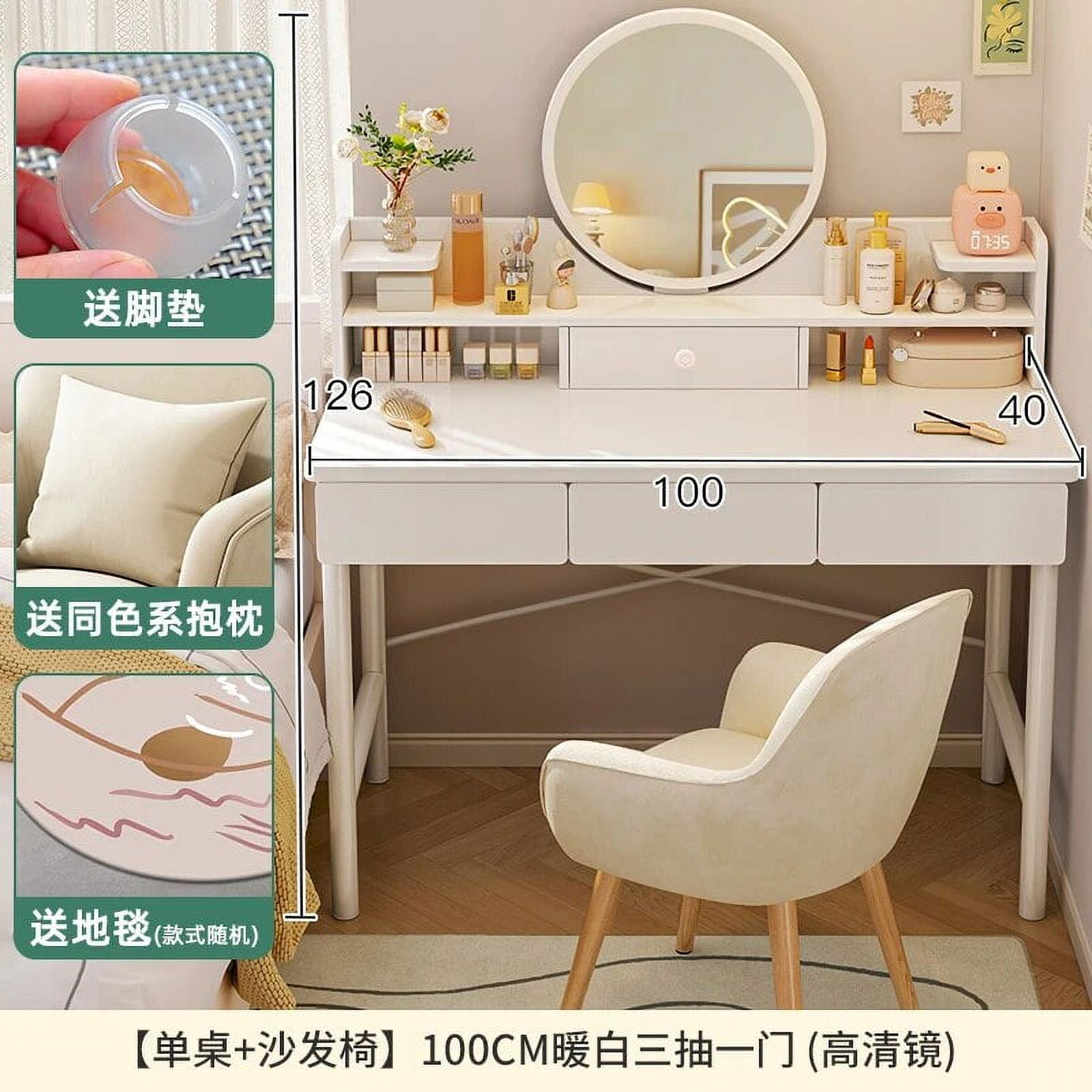 Storage Lacquer Dressing Table Container Items Cabinet Classic Dressing ...