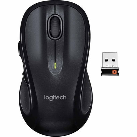 Logitech Ergonomic M510 Full Size Wireless Mouse with USB Receiver ...