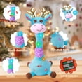 Dancing Talking Singing Blue Giraffe Stuffed Plush with Golden ...