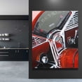Begin Home Decor 2080-6048-TR43 48 x 60 in. Vintage Red Car Dashboard ...