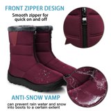 FAMITION Winter Waterproof Boots for Women Thermal Plush Lined Warm ...
